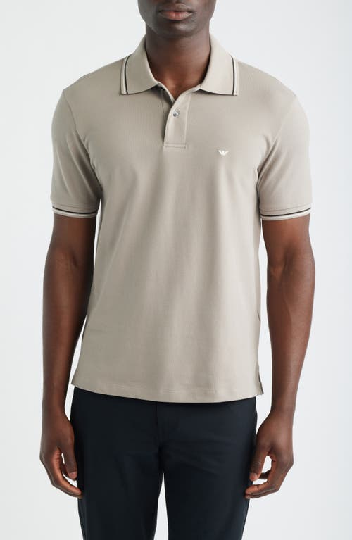 EMPORIO ARMANI tipped cotton polo shirt